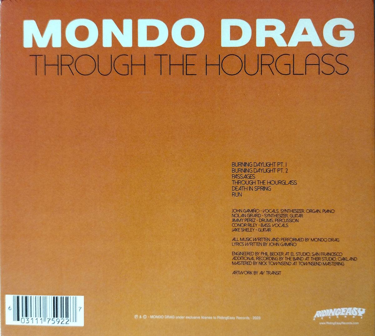 Mondo Drag - Through The Hourglass (CD) – The Cosmic Peddler