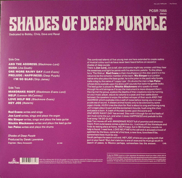 Deep Purple - Shades of Deep Purple (Vinyl/Record) – The Cosmic Peddler